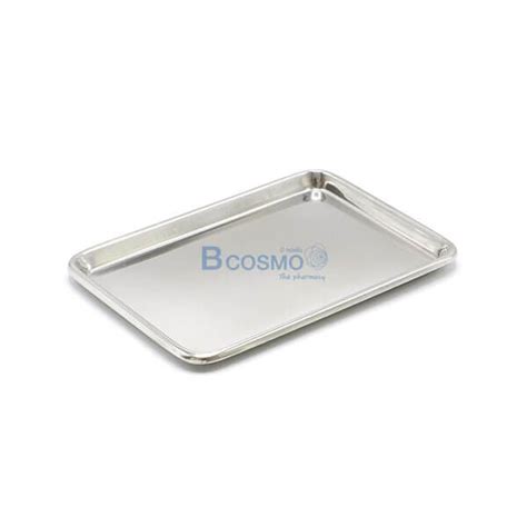 ถาดสแตนเลส ถาดสี่เหลี่ยม Stainless ถาดวางเครื่องมือ คุณภาพดีแบบตื้น สำหรับวางอุปกรณ์ต่างๆ