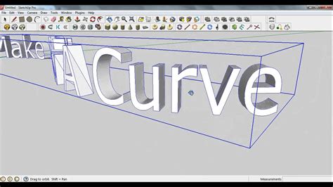 Sketchup Pro 8 Bending 3d Text Along A Path Youtube