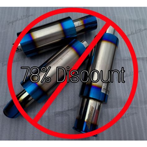 🔥🔥js Racing And Hks Titanium Blue Muffler 5 Inch Straight Flow Sport