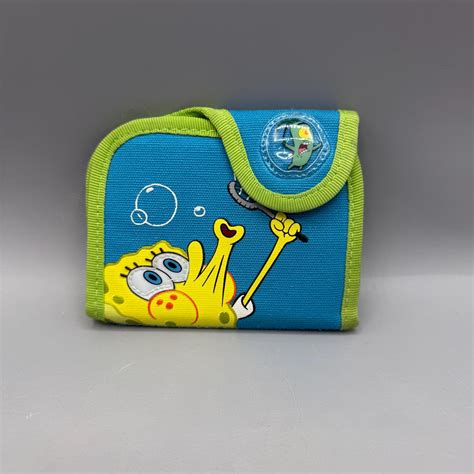 Vintage Spongebob Squarepants Wallet Spongebob Blowing Bubbles Etsy