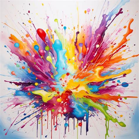 Color Burst A Playful Explosion Of Dynamic Hues Stock Illustration