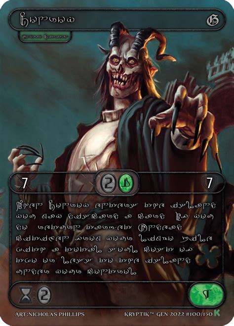 Conroy Silver Kryptik Language Genesis Kickstarter Kryptik Tcg