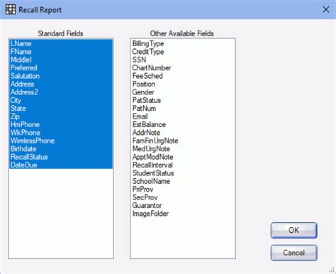 Open Dental Software Recall List