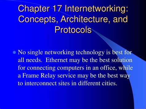 Ppt Chapter 17 Internetworking Concepts Architecture And Protocols Powerpoint Presentation