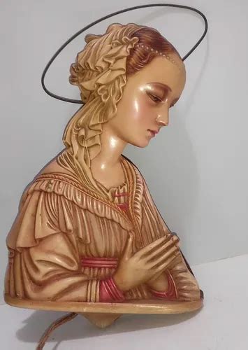 Antigua Imagen Virgen María Iluminada Cuotas Sin Interés