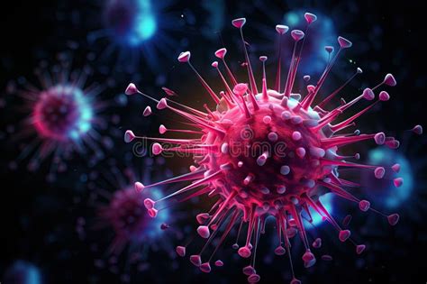 Biological Mutation Microscopic Virus Dotted Particles Shape Nano