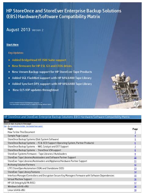 Compability Matrix Storeonce Storeever Pdf Virtual Machine