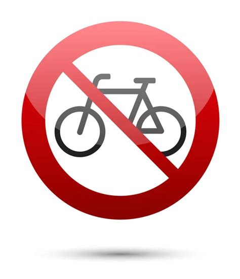 Prohibido Circular Bicicletas Ninguna Bicicleta Bicicleta Prohibida