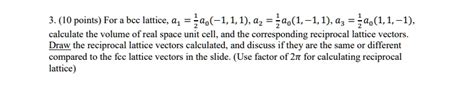 Solved For A Bcc Lattice