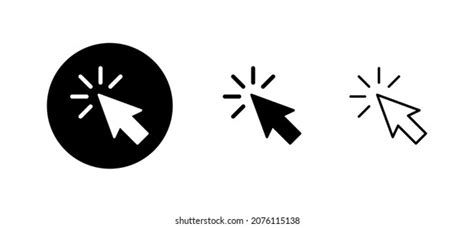 Click Icons Set Pointer Arrow Sign Stock Vector Royalty Free Shutterstock