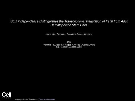 Sox17 Dependence Distinguishes The Transcriptional Regulation Of Fetal