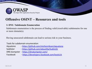 Owasp Osint Presentation By Adam Nurudini Ppt