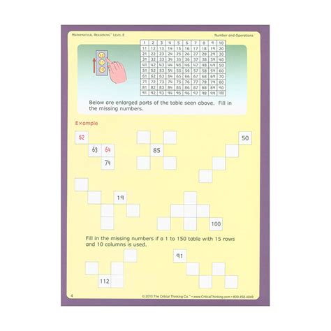 Mathematical Reasoning Level E Grade 4