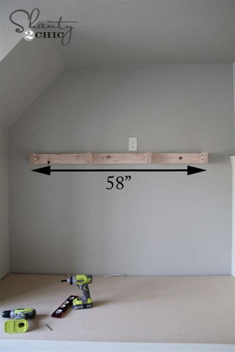 DIY Floating Rustic Shelf Or Mantle Shanty 2 Chic