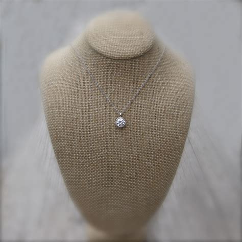 Moissanite Solitaire Necklace 1ct Kristin Coffin Jewelry