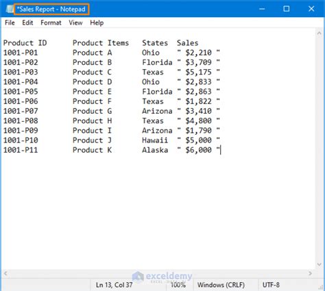How To Convert Notepad To Excel With Columns Methods Exceldemy