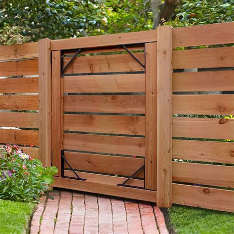 TFMUZERT Heavy Duty Fence Gate Kit Gate Hardware Iron No Sag 2x4s Adjustable For Wooden Fence
