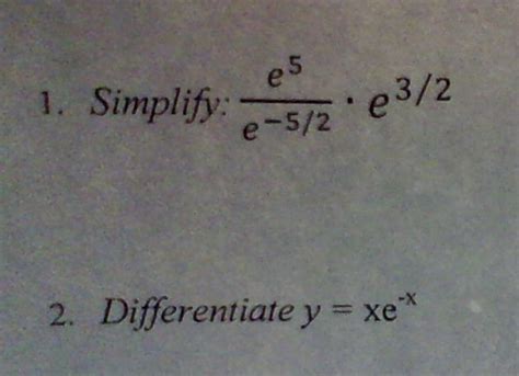[university Calculus] Simplifying Exponentials R Homeworkhelp