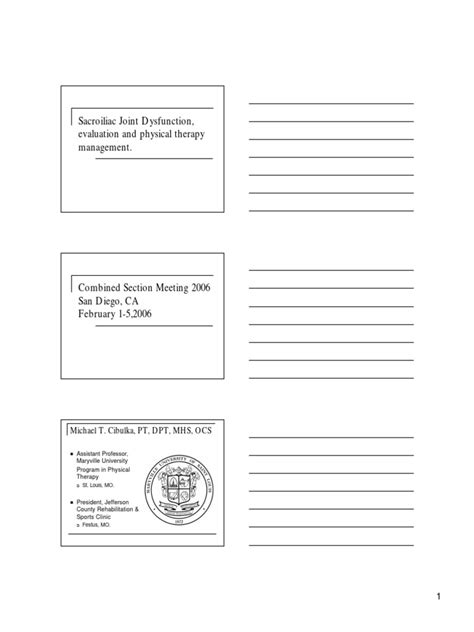 Si Joint Dysfunction Pdf Pelvis Musculoskeletal System