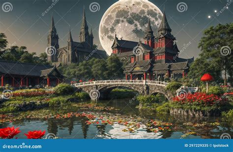 Surreal Oriental Aisian Dragon Lady Royalty Free Stock Image