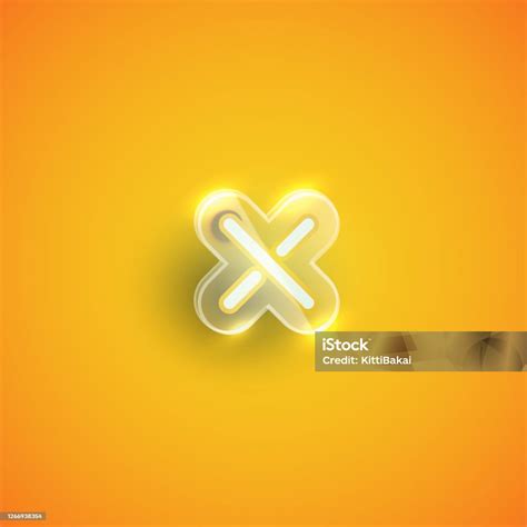 Realistische Neon Multiplikationszeichen Zeichen Mit Kunststoffgehäuse