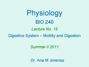 Physiology BIO 240 Lecture No 12 Renal Nephron