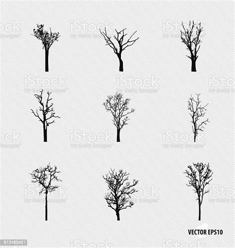 Ensemble De Silhouettes Darbres Illustration Vectorielle Vecteurs