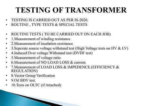 Testing Of Transformer Pptx Indoor Environmental Quality Home