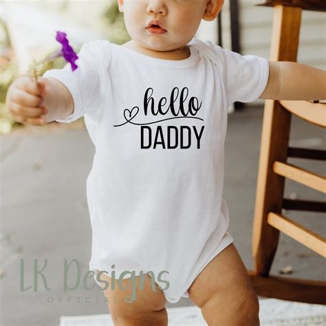 Hello Daddy Svg Png Fun Pregnancy Announcement Svg Birth Etsy