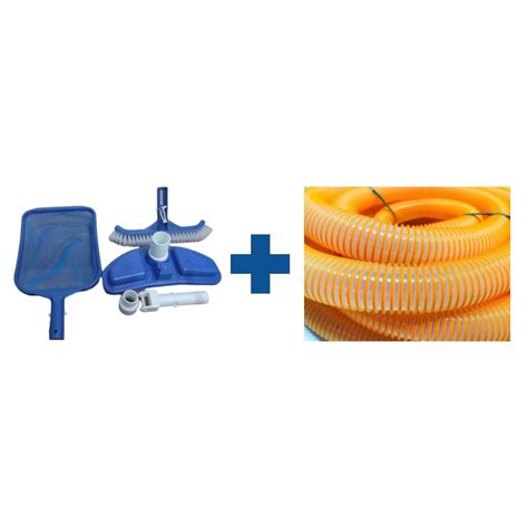 Kit Limpeza Completo 10 Metros De Mangueira Siliconada Laranja 38 Mm