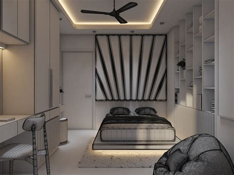 3d Interior Design Of Guest Bed Room Model Turbosquid 2153773
