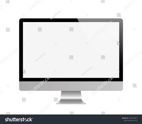 Realistick Monitor Computer Stock Vector Stock Vector Royalty Free Shutterstock