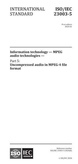 ISO IEC Information Technology MPEG Audio Technologies Part Uncompressed