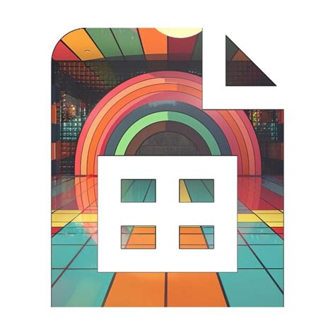 Premium Photo Image Icons File Spreadsheet Geometric 70s Background