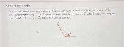 Solved The Three Vectors In The Figure Have Magnitudes Chegg