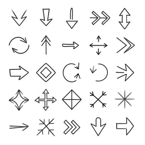 Arrows Big Black Set Icons Arrow Icon Arrow Vector Collection Arrow Cursor Modern Simple Arrows