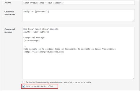 plantilla html para enviar correos por contact from 7 gratis cf7