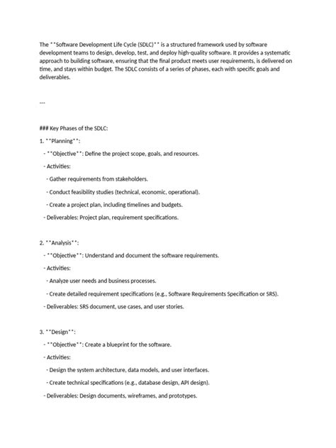 Sdlc Pdf Software Development Process Computing