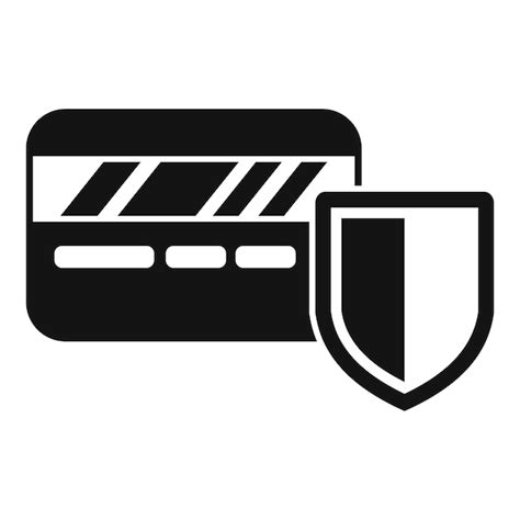 Premium Vector Secured Bank Card Icon Simple Vector Alarm Identity