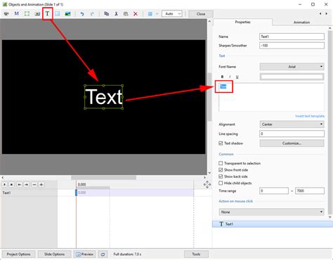 Add A Text Object PTE AV Studio