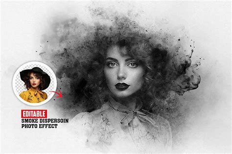 photoshop action smoke dispersion photo effect