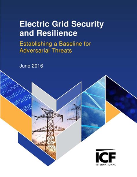 Electric Grid Security And Resilience Establishing A Baseline For Adversarial Threats Pdf