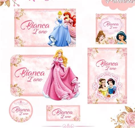 Etiquetas Escolares Princesa Disney V3
