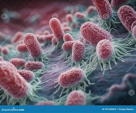 Close Up Of Probiotic Bacteria Biology Science Microscopic Medicine