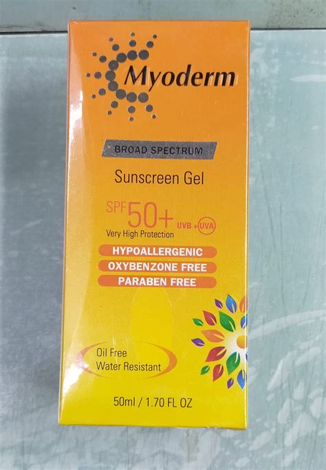 Myoderm Spf 50sunscreen Gel 50ml Online Pharmacy Bd