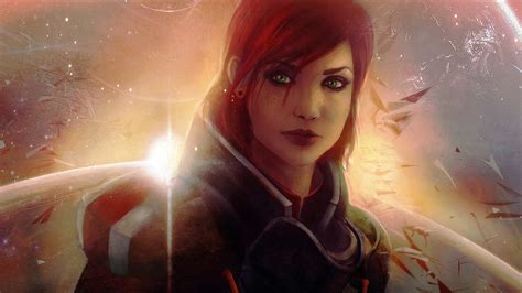 Space Commander Shepard Mass Effect Mass Effect 3 Jane Shepard Video Games Hd Wallpaper