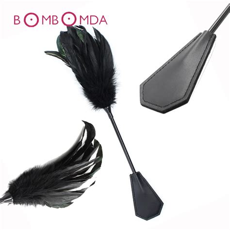 Sex Feather Whips Fetish Feather Spanking Paddle Feather Flirting Whip Romantic Massage Tickler