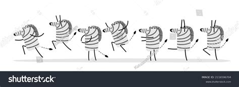 Happy Dancing Zebra Cartoon Happy Dancing Stock Vector Royalty Free
