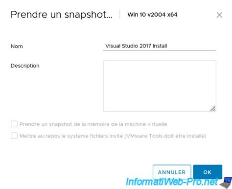 create snapshots of a vmware vsphere 6 7 virtual machine vm to