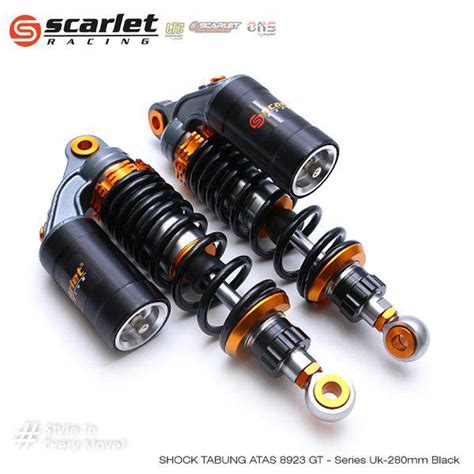 Jual SHOCK BREAKER BELAKANG TABUNG ATAS GT SERIES UKURAN MM SCARLET RACING